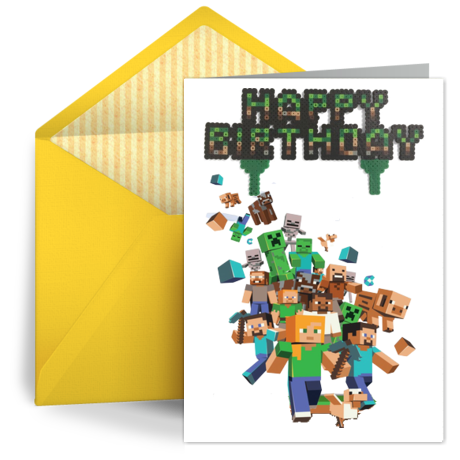 Minecraft Birthday eCards and Images